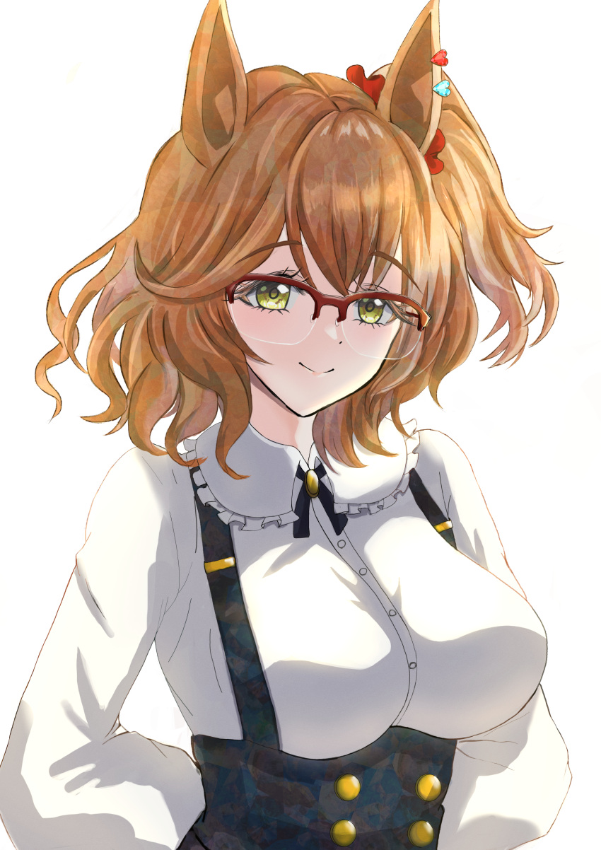 Safebooru - 1girl absurdres animal ears arms behind back aston machan (umamusume) black dress ...