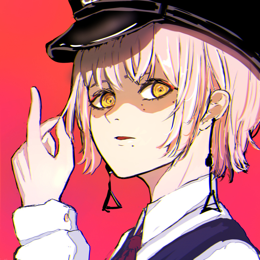 Safebooru - 1girl absurdres black dress black hat chainsaw man collared shirt dress fami ...