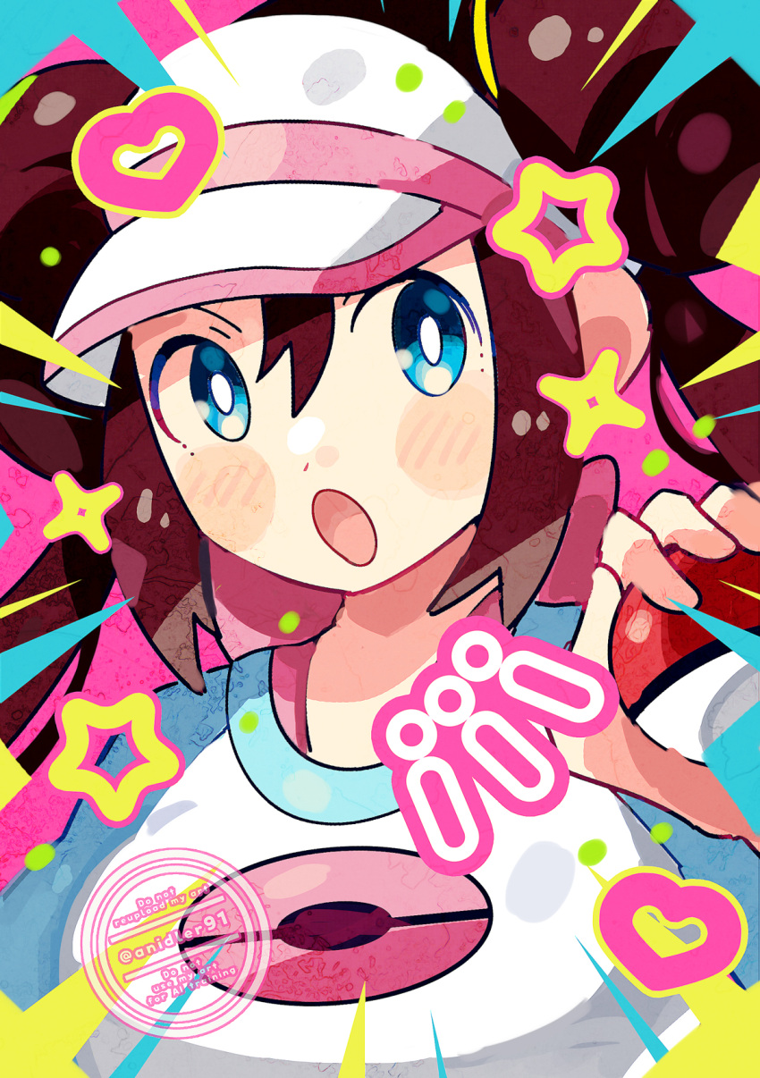 Safebooru - 1girl :o adversarial noise anidler91 blue eyes brown hair ...