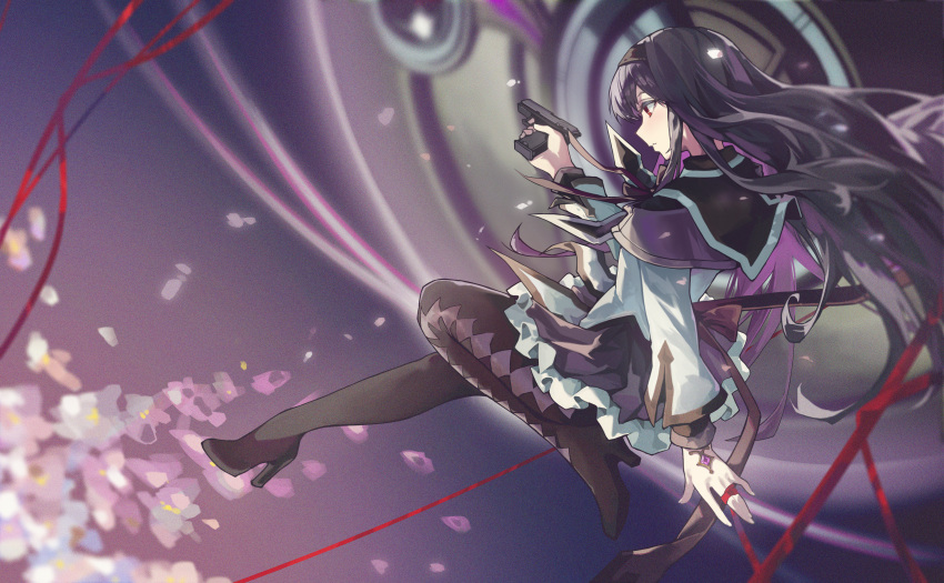 Safebooru - 1girl absurdres akemi homura akemi homura (magical girl) argyle clothes black ...