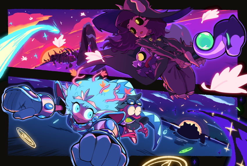 Safebooru - 2boys 2girls absurdres amphibia anne boonchuy armor black ...