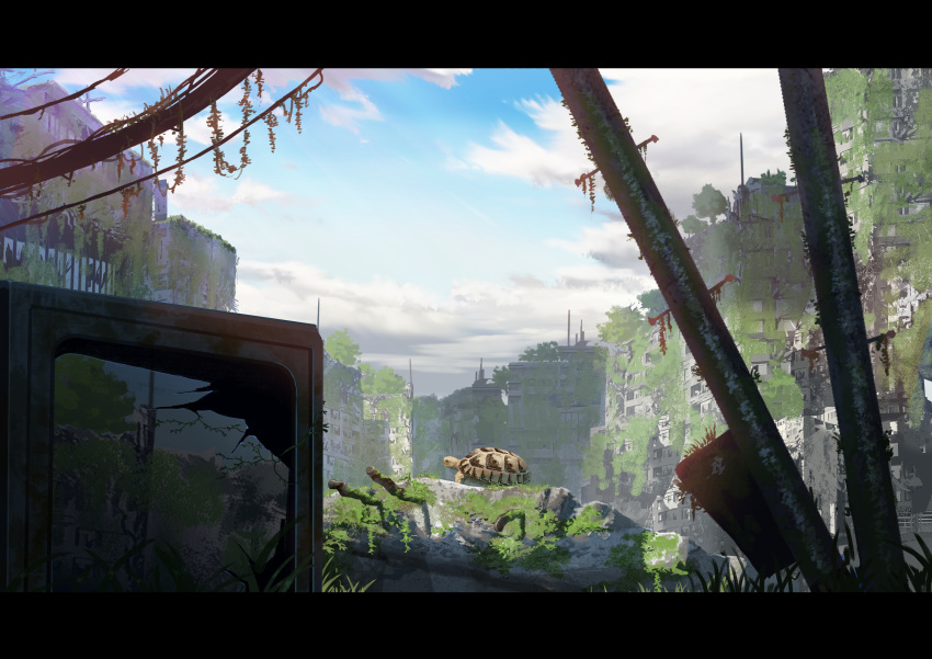 Safebooru - absurdres animal animal focus blue sky clouds cloudy sky ...