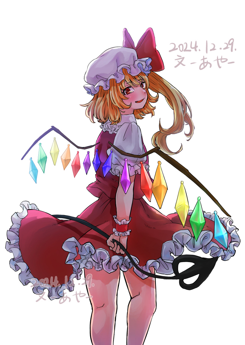 Safebooru - 1girl absurdres ascot blonde hair crystal crystal wings ...