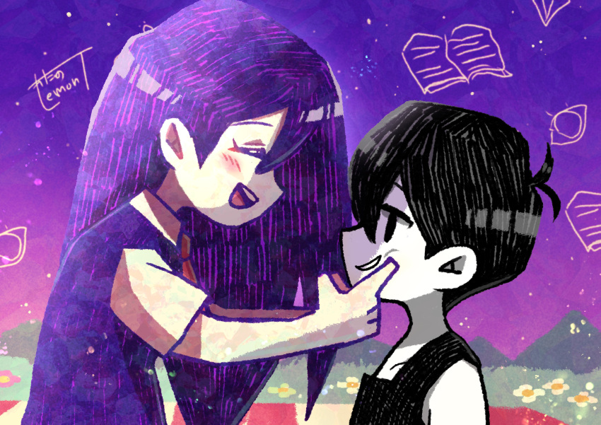 Safebooru - :d ^ ^ absurdres antenna hair artist name bare shoulders ...