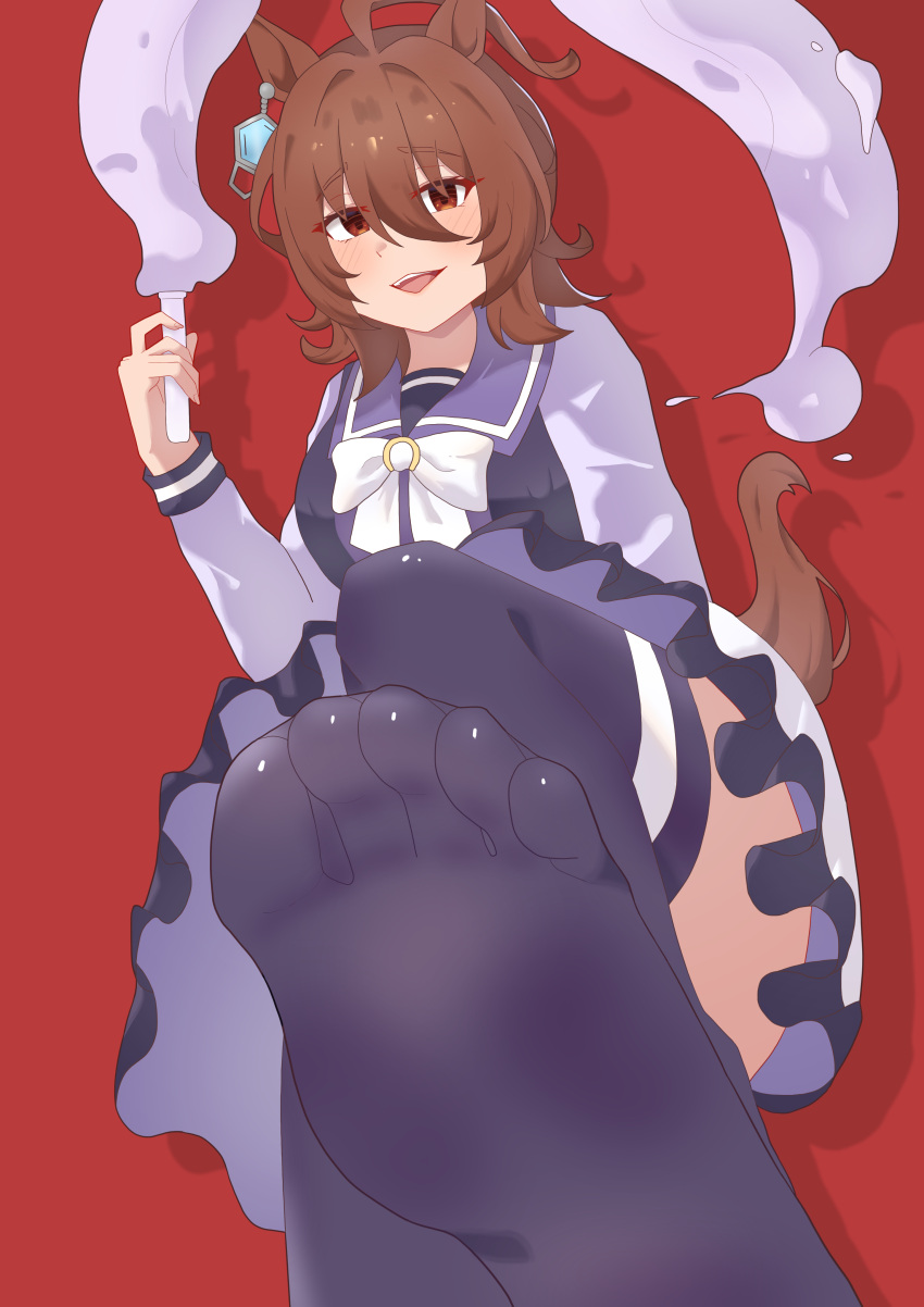 Safebooru - 1girl absurdres agnes tachyon (umamusume) ahoge animal ears black pantyhose blush ...