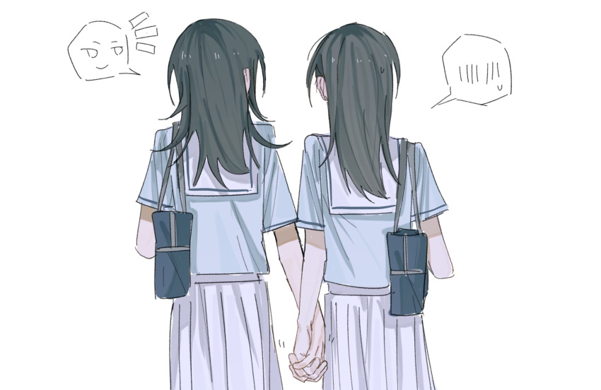 Safebooru - 2girls bag bang dream! bang dream! it's mygo!!!!! black hair blue bag blue shirt ...