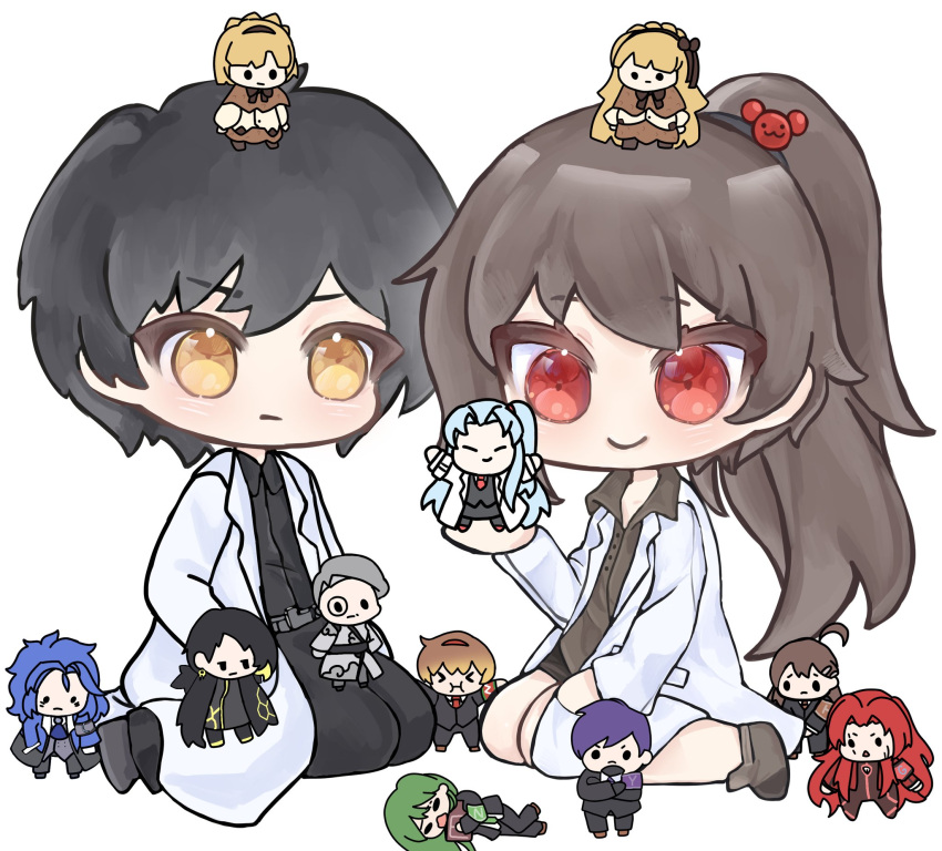 Safebooru - 6+boys 6+girls angela (project moon) ayin (project moon) binah (project moon) black ...