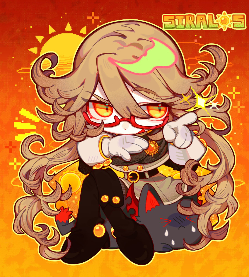 Safebooru - 1boy animalization blonde hair boots funamusea glasses ...
