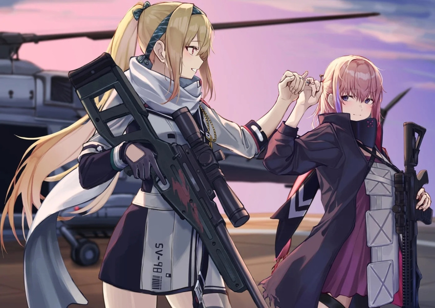 Safebooru - girls frontline helicopter long hair multiple girls sniper ...