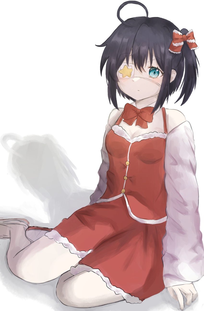 Safebooru - 1girl ahoge bare shoulders black hair bow breasts chuunibyou demo koi ga shitai ...