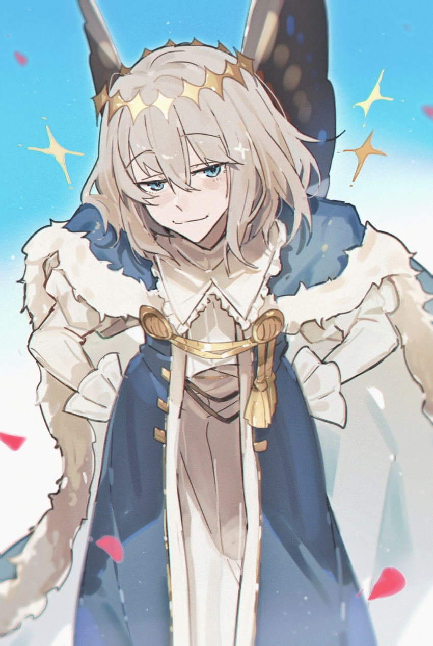 Safebooru - 1boy black wings blue cape blue eyes butterfly wings cape chinese commentary ...