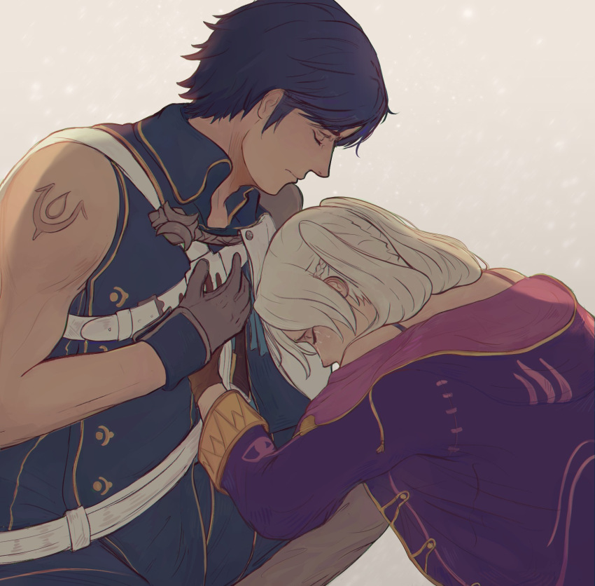 Safebooru - 1boy 1girl black gloves blue hair braid chrom (fire emblem ...