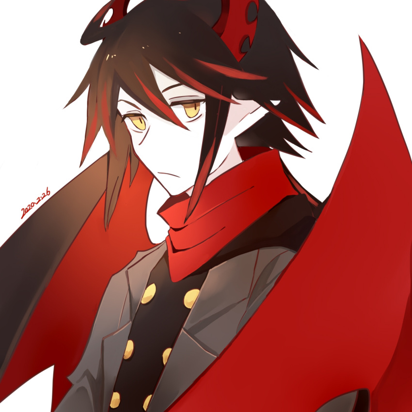 Safebooru - 1boy :/ black shirt blonde hair chinese commentary closed ...
