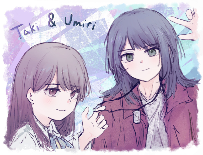 Safebooru - 2girls absurdres arm up bang dream! bang dream! it's mygo!!!!! black hair blush ...