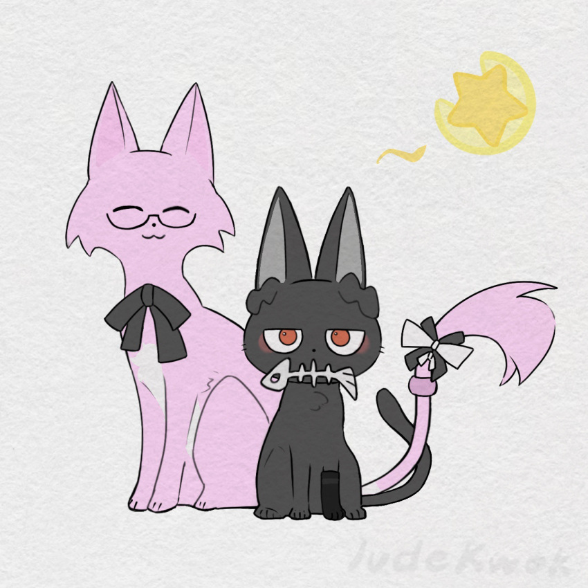 Safebooru - animal artist name black cat cat chinese commentary closed ...