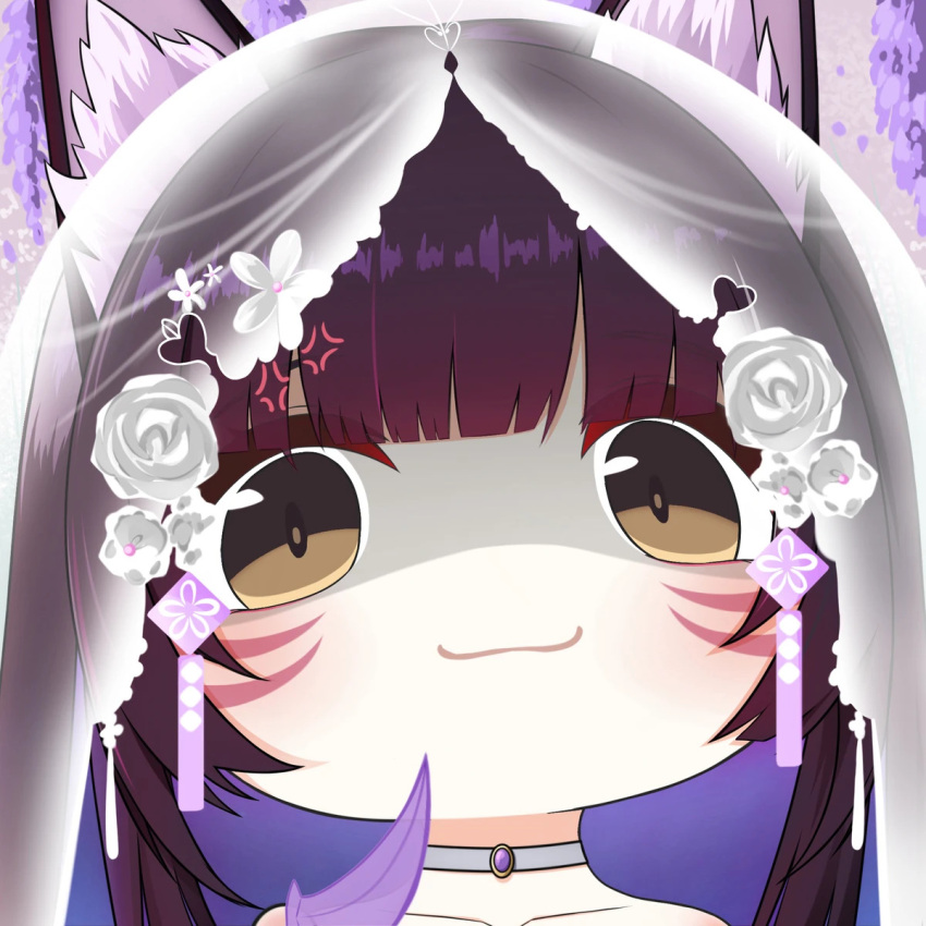 Safebooru - 1girl anger vein animal ears azur lane long hair pointing at viewer quancy sword ...