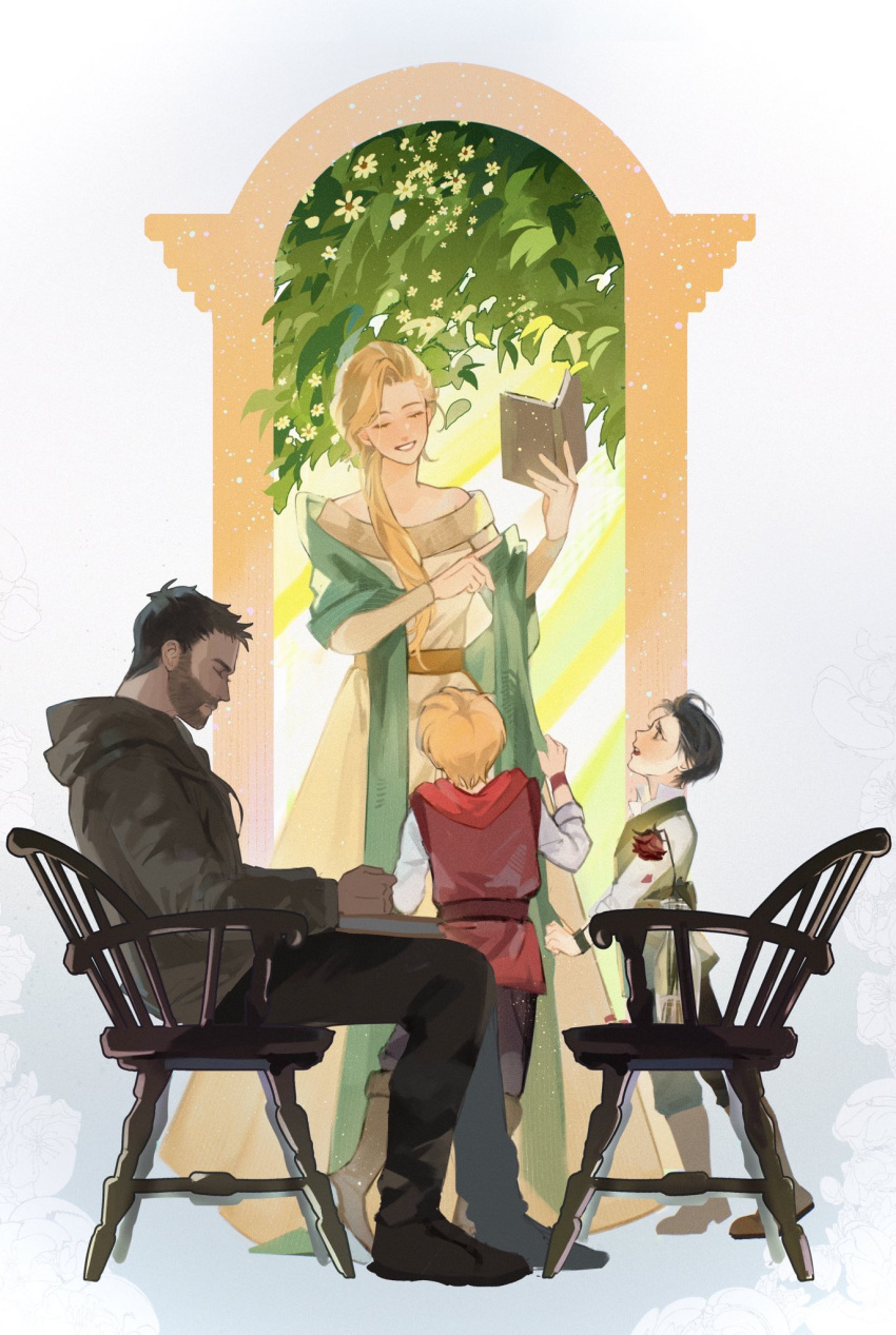 Safebooru - 1girl 3boys aged down avengers: endgame avengers (series) back baggy pants bare ...