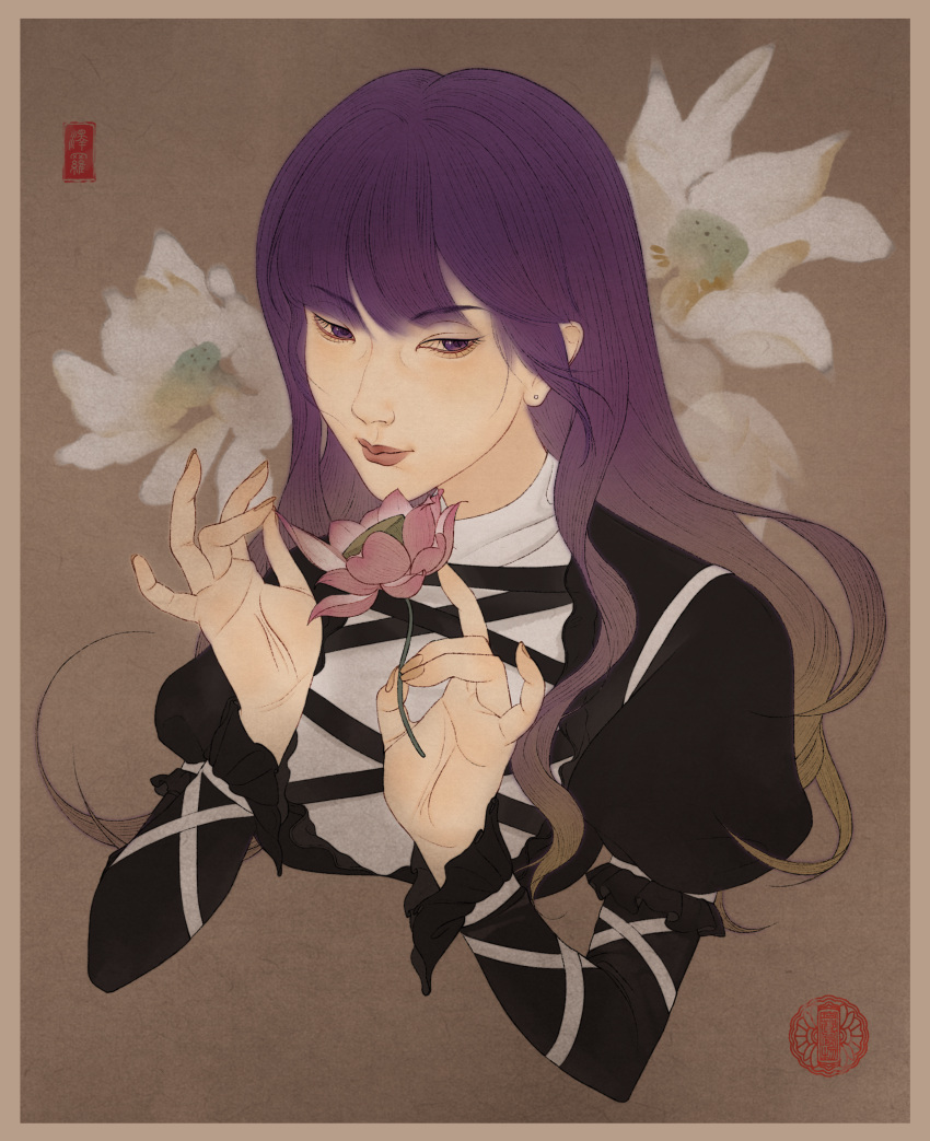 Safebooru - 1girl absurdres flower gradient hair highres hijiri ...