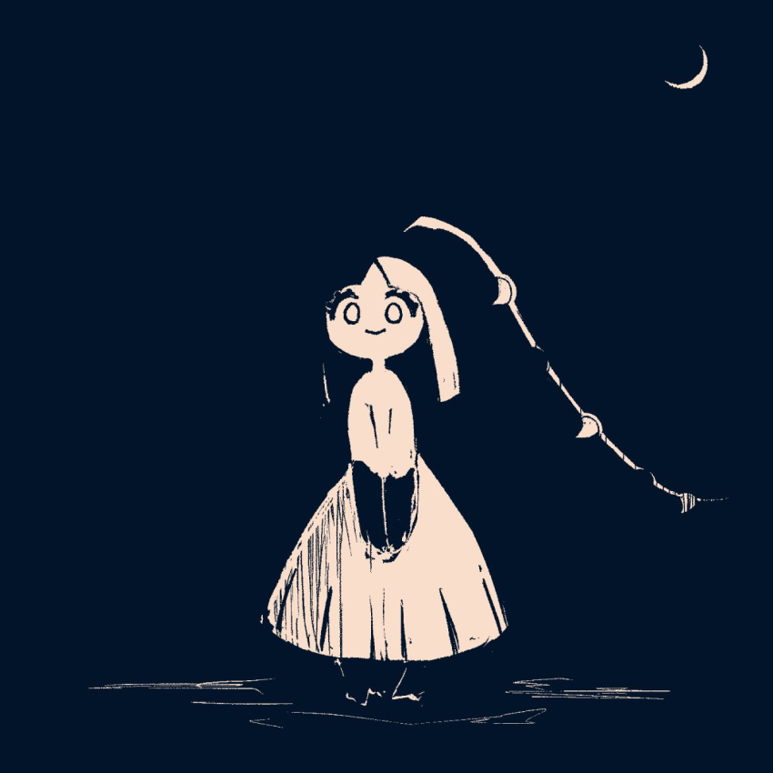 Safebooru - closed mouth crescent darkness extra mouth full body ...