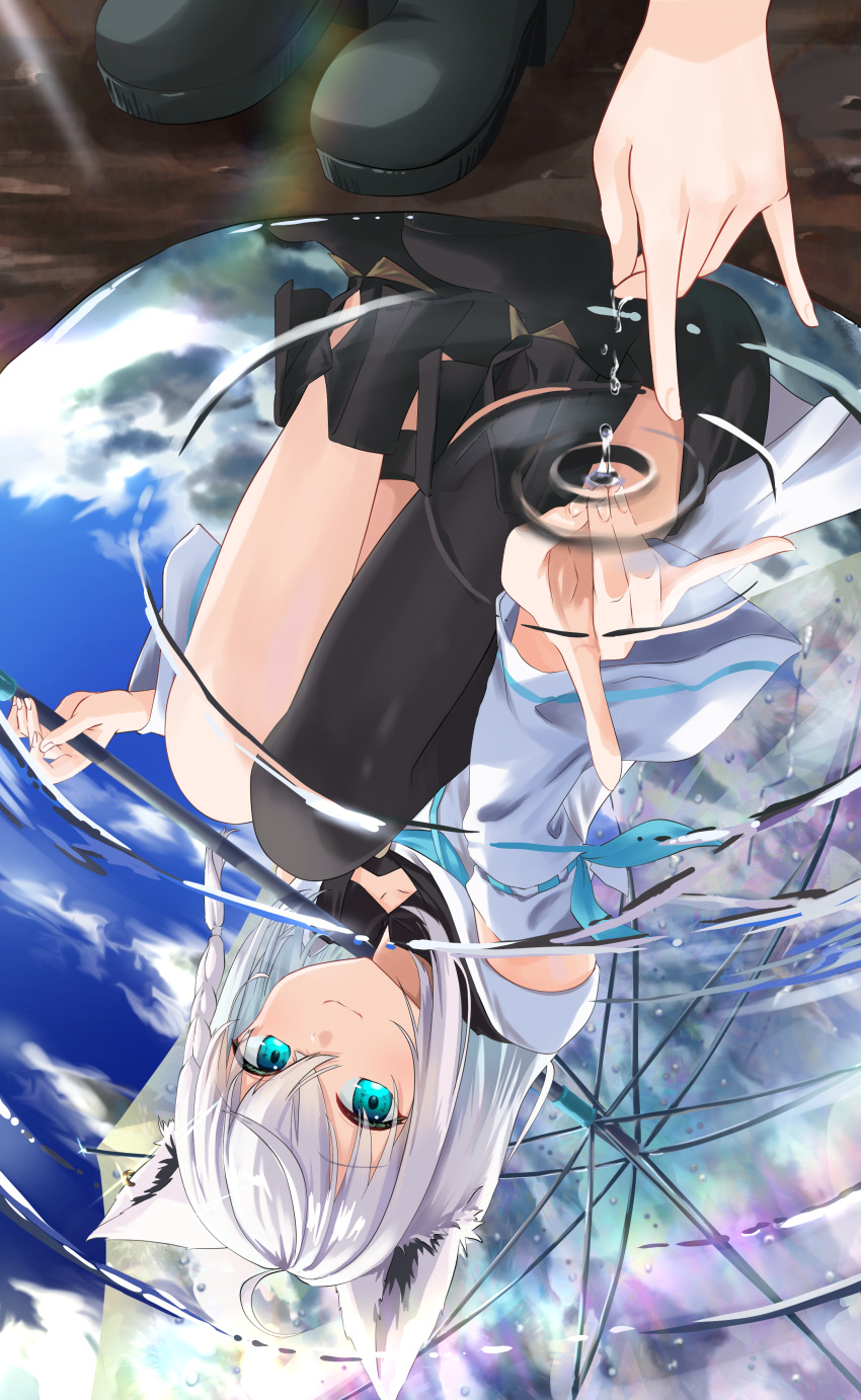 Safebooru - 1girl absurdres ahoge animal ear fluff animal ear piercing animal ears ankle boots ...