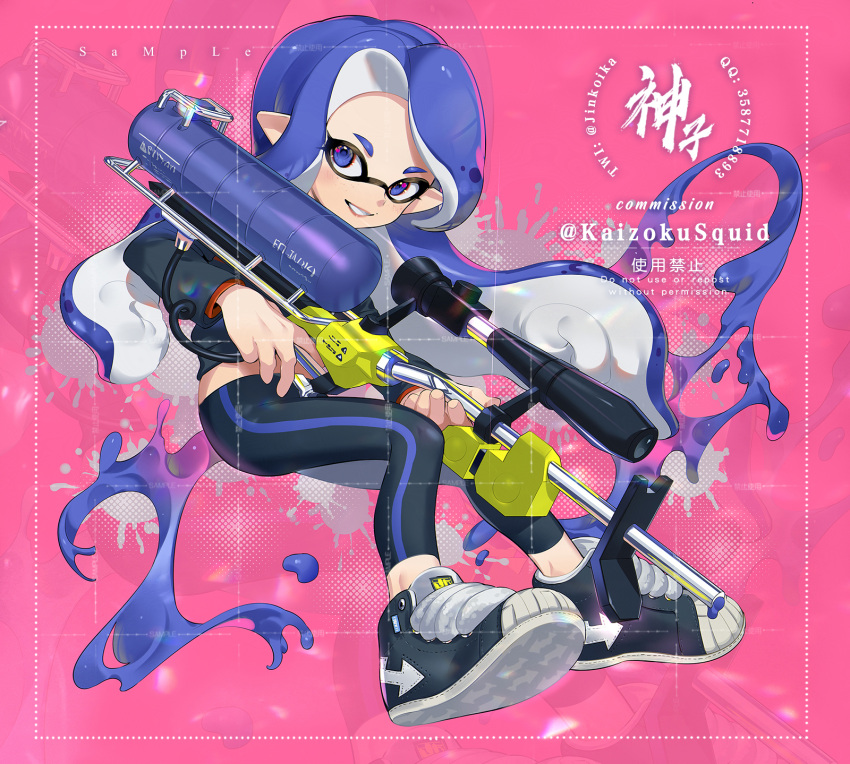 Safebooru - 1girl artist name black footwear black leggings black shirt ...