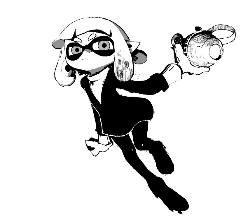 Safebooru - 1girl absurdres arm at side blunt bangs closed mouth domino ...