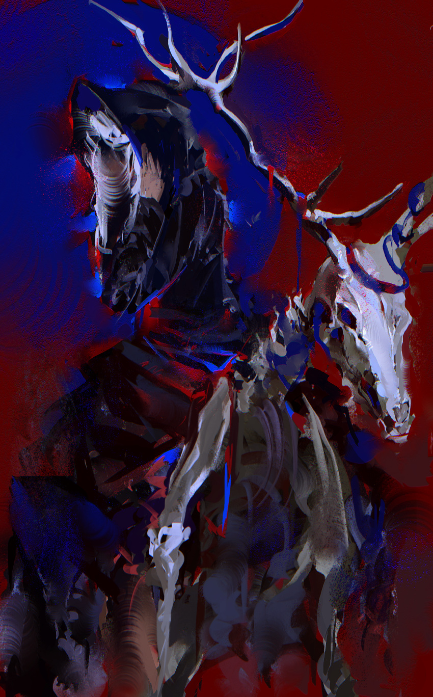 Safebooru - 1other abstract background absurdres alariess ambiguous gender androgynous animal ...