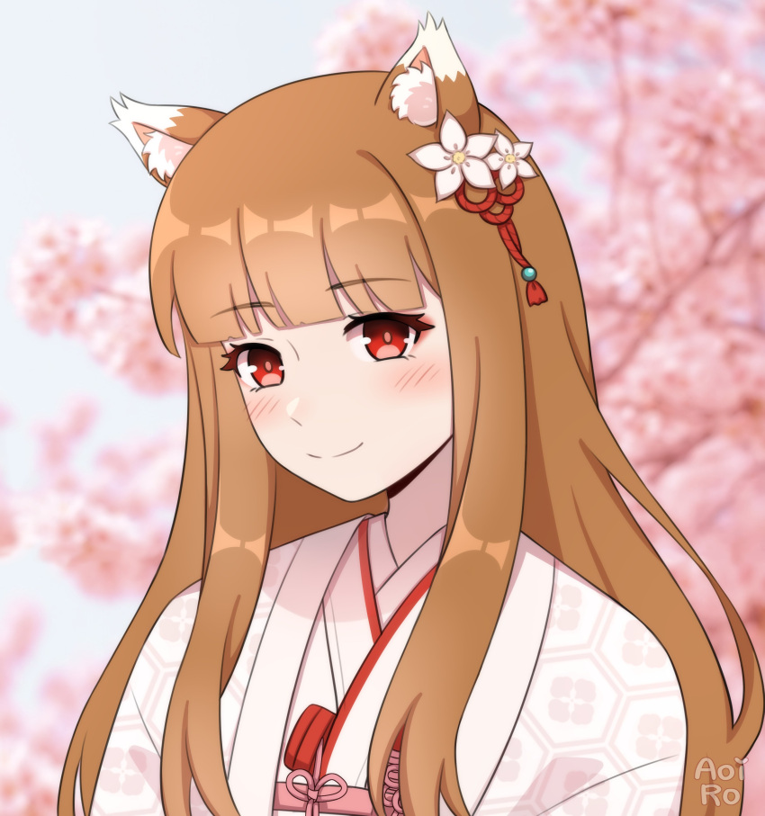 Safebooru - 1girl absurdres animal ears aoiro arts artist name blunt bangs blurry blurry ...