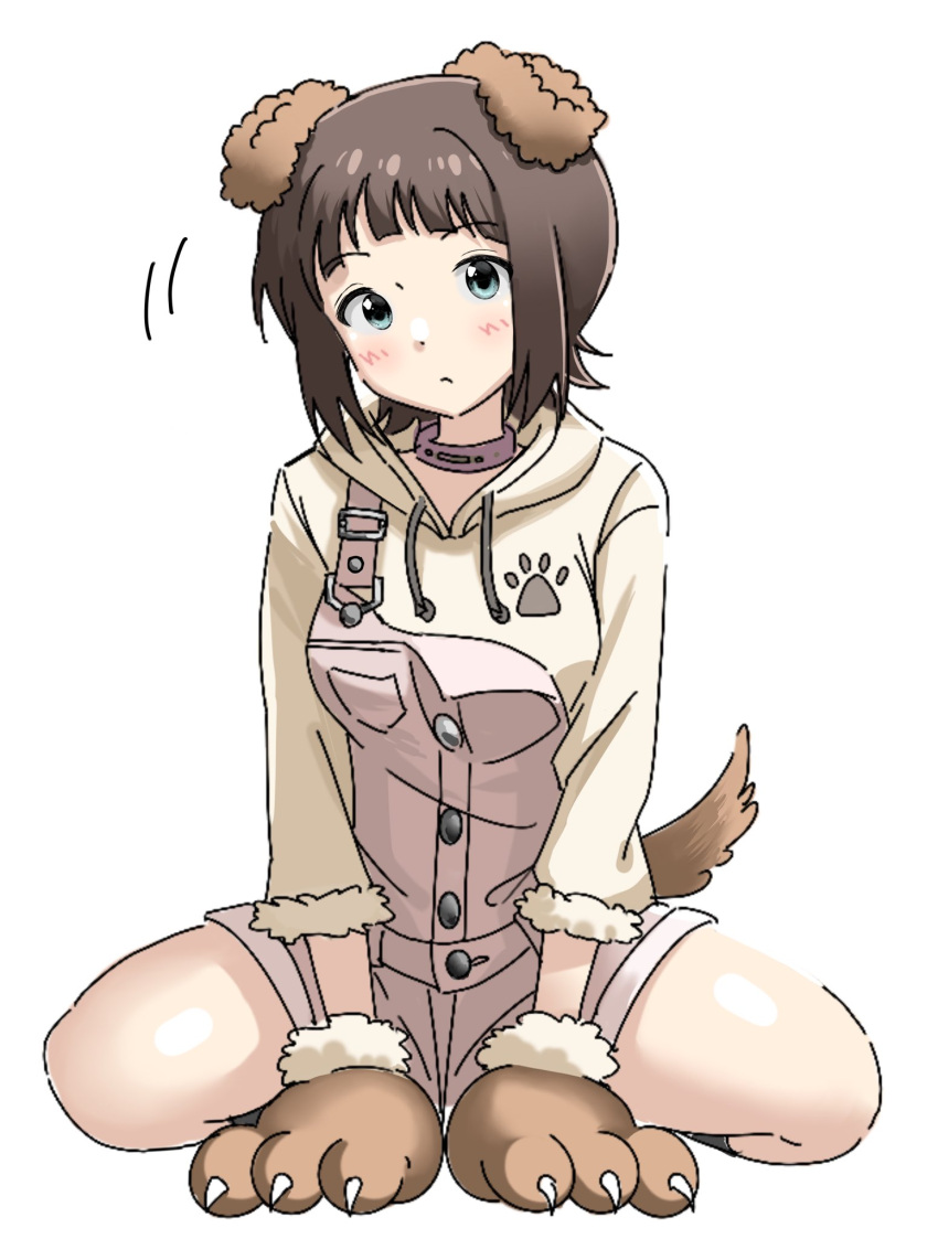Safebooru - 1girl amami haruka animal collar animal ears animal hands anman (yxwu7733) blush ...