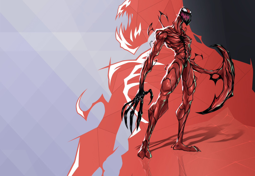 Safebooru - carnage (marvel) claws ertdoesart full body highres looking at viewer male focus ...