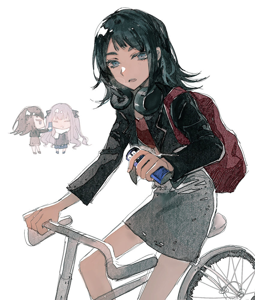 Safebooru - 2girls backpack bag bang dream! bang dream! it's mygo!!!!! bicycle black hair black ...