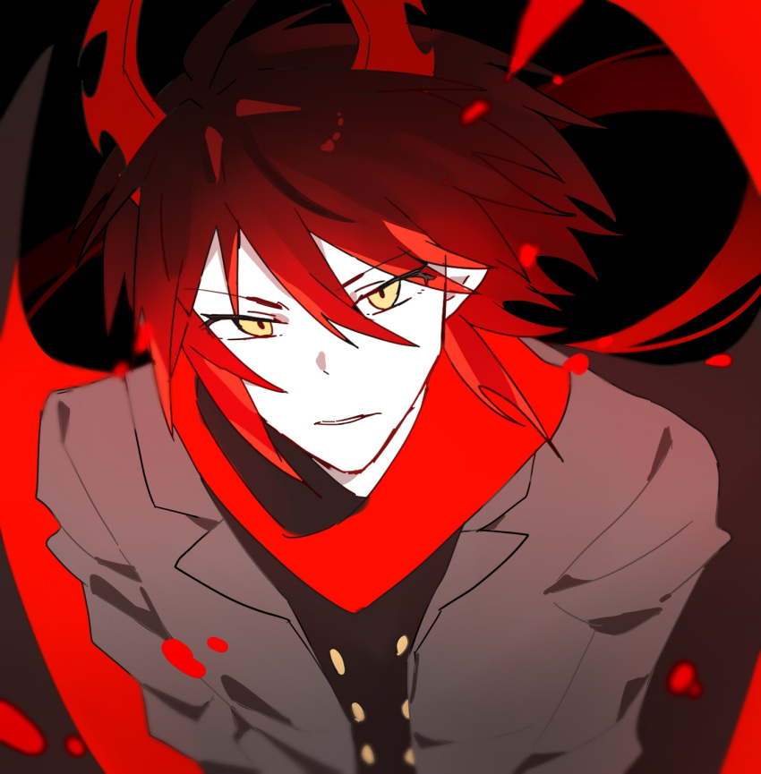 Safebooru - 1boy black jacket chinese commentary commentary request ...
