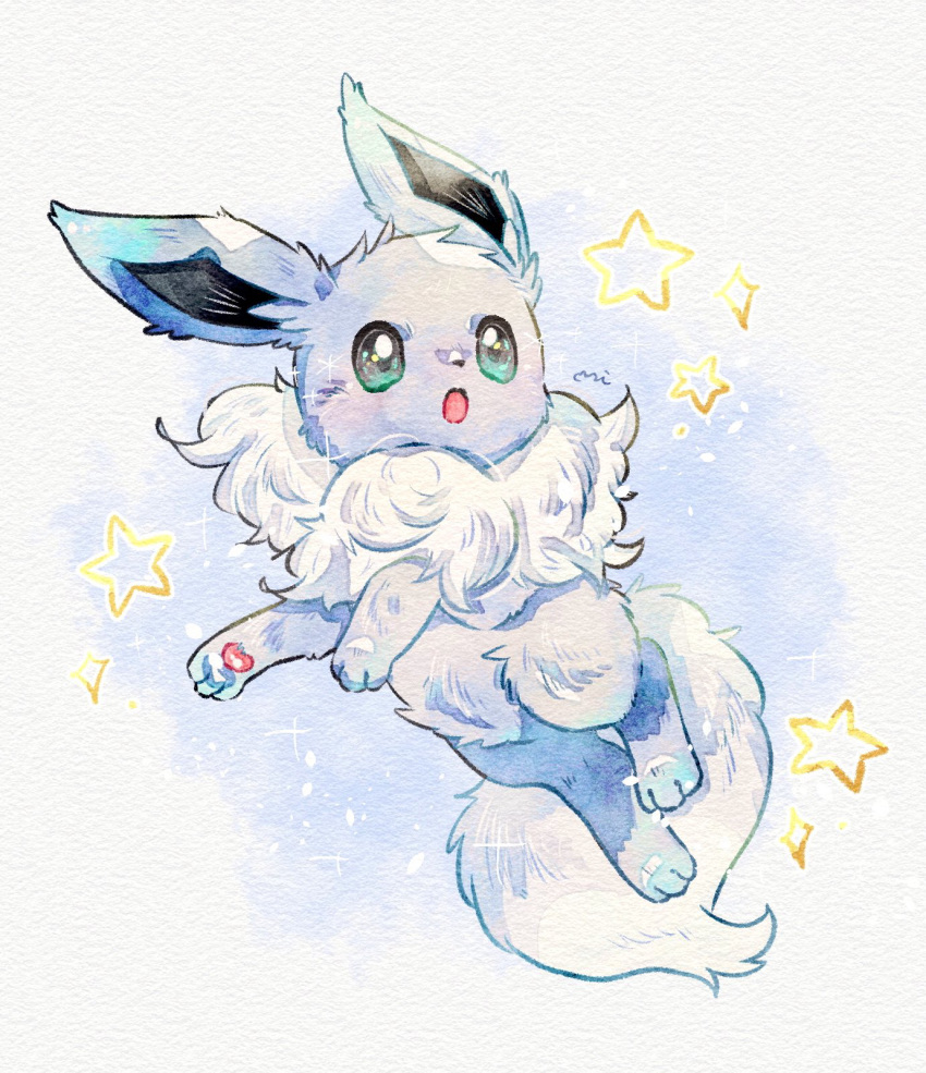 Safebooru - :o alternate color aqua eyes blue background eevee floating ...