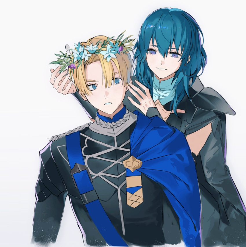 Safebooru - 1boy 1girl blonde hair blue cape blue eyes blue hair byleth ...