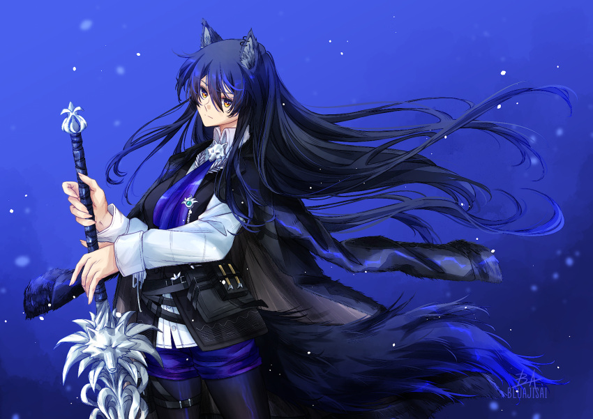 Safebooru - 1girl animal ear fluff animal ear piercing animal ears arknights artist name black ...