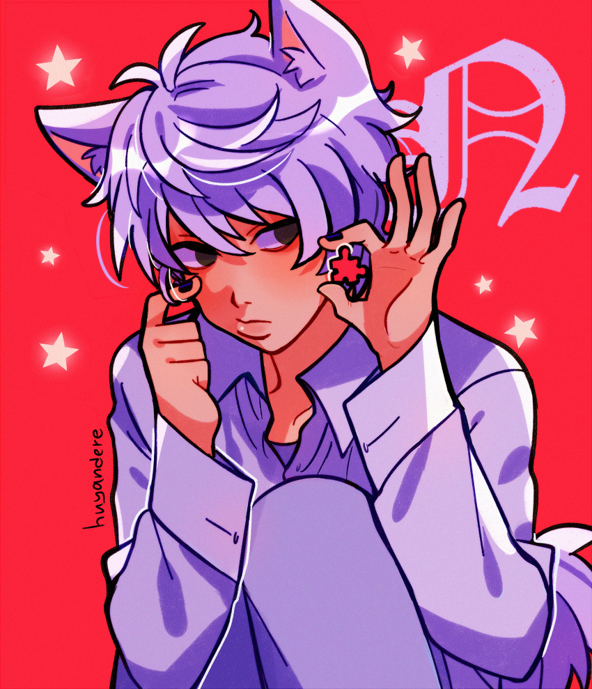 Safebooru - 1boy absurdres animal ears cat boy cat ears death note highres huyandere nail polish ...