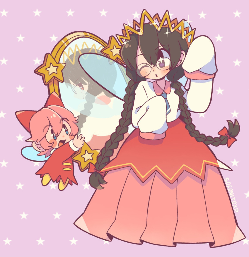 Safebooru - 2girls black hair different reflection fairy fairy wings ...