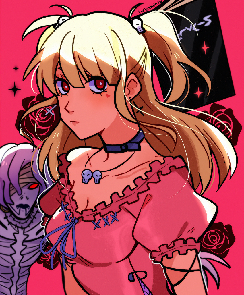 Safebooru - 2girls absurdres amane misa blonde hair choker cross cross ...