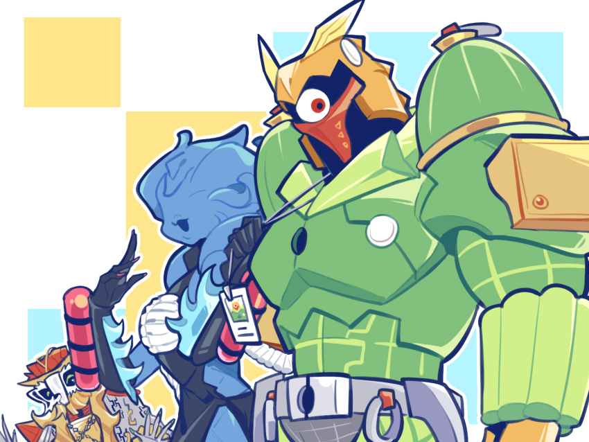 Safebooru - 1girl 2girls blue skin colored skin destra majjo dogranio ...