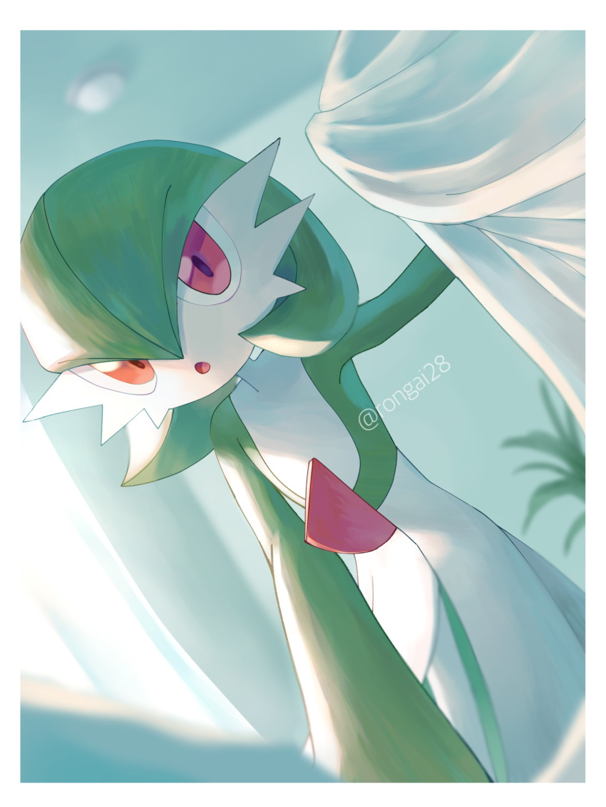 Safebooru - artist name bob cut colored skin dress gardevoir green hair ...