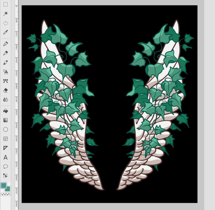 Safebooru - angel wings anime coloring art program in frame black ...