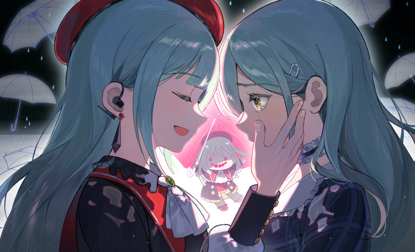 Safebooru - 3girls ascot backlighting bang dream! bang dream! it's mygo!!!!! beret blue hair ...