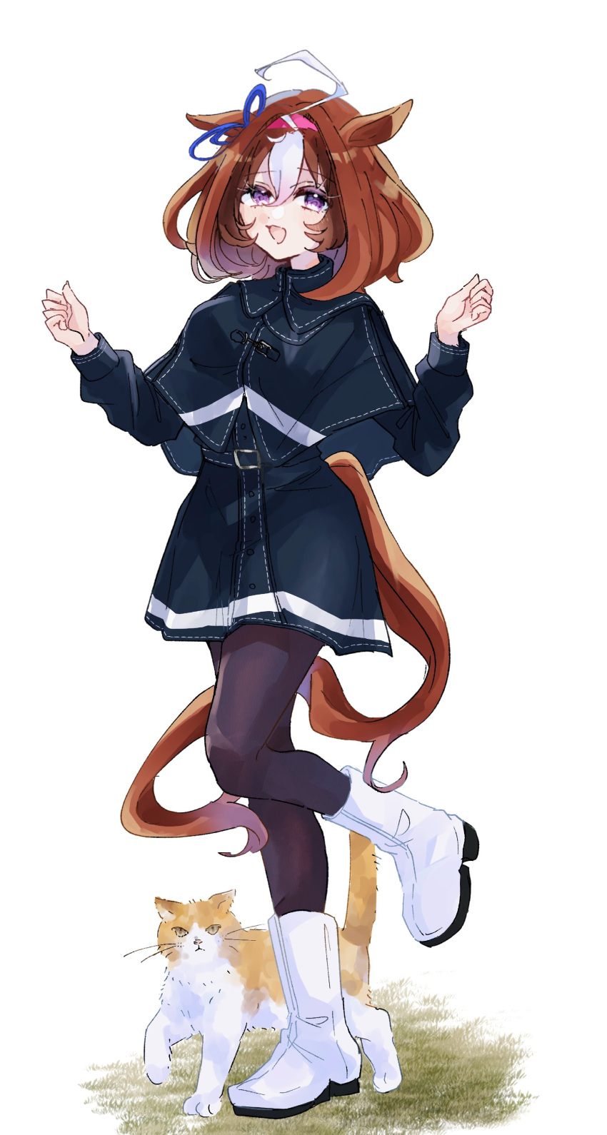 Safebooru - 1girl absurdres ahoge animal ears belt black coat brown ...