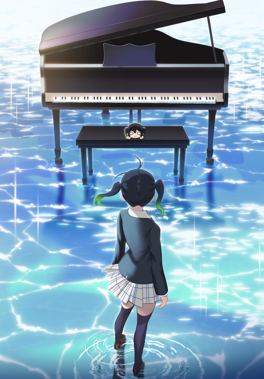 Safebooru - 1girl absurdres black hair black jacket black thighhighs character doll closed mouth ...