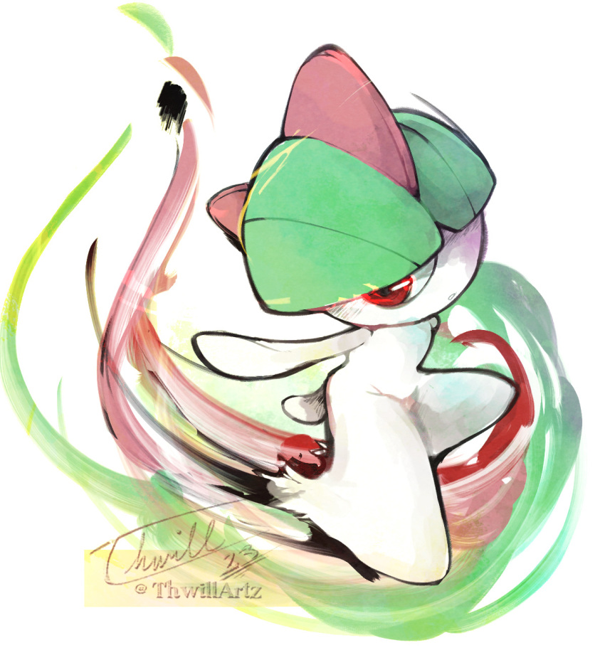 Safebooru - artist name bowl cut colored skin green hair hair over one ...