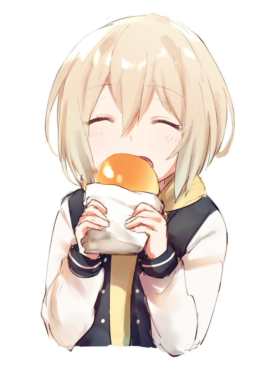 Safebooru - 1girl ^ ^ aoba moca bang dream! bread closed eyes eating ...