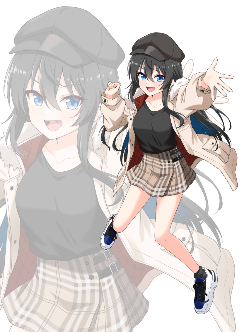 Safebooru - 1girl absurdres beckoning bellezza felutia black hair black hat black shirt black ...