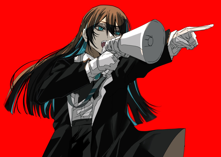 Safebooru - 1girl ado (utaite) black coat black hair blue eyes blue ...