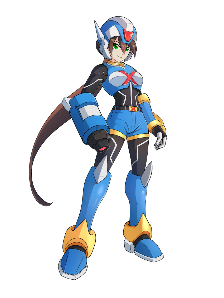 Safebooru - 1girl absurdres aile (mega man zx) arm cannon armor armored ...