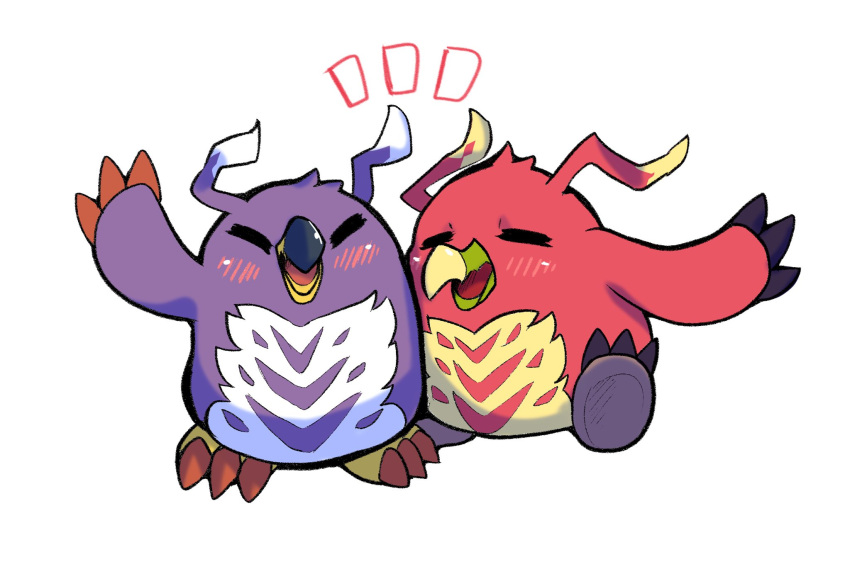 Safebooru - beak bird blue feathers blush digimon digimon (creature ...